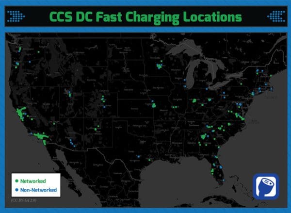 Charged EVs | DC Fast Charging maps highlight differences between Tesla ...