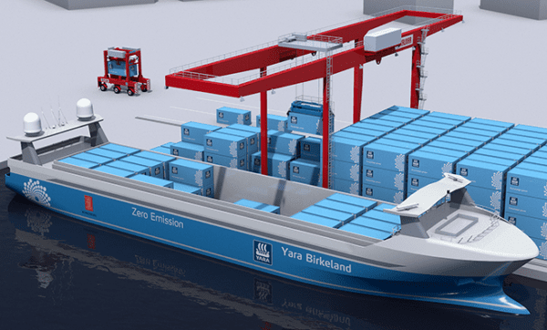 Charged EVs | Electric autonomous container vessel to go into service ...