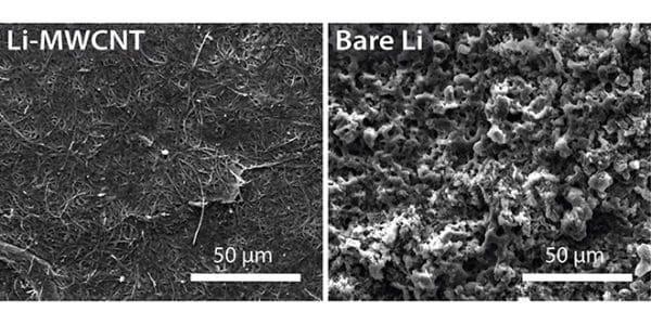 Charged EVs | Carbon nanotubes help make lithium metal batteries more ...