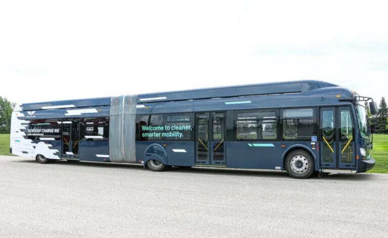 Charged EVs | New Flyer increases range of its 60-foot electric bus ...