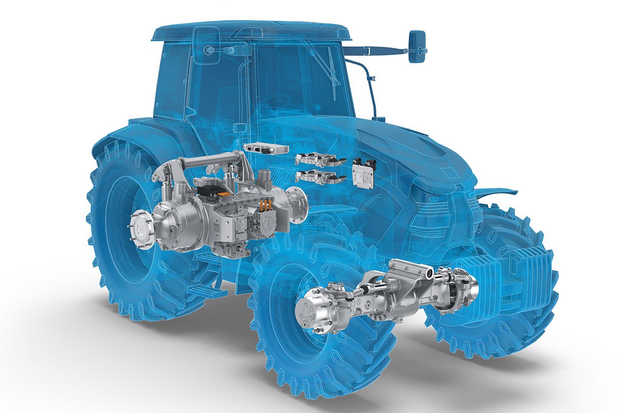 Charged EVs | ZF unveils electrical transaxle system for tractors with ...