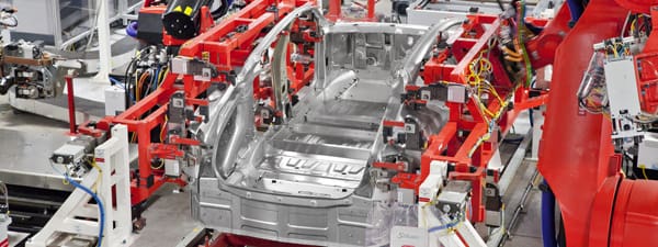 Charged EVs | VIDEO: Tesla Model S body assembled, ready for paint ...